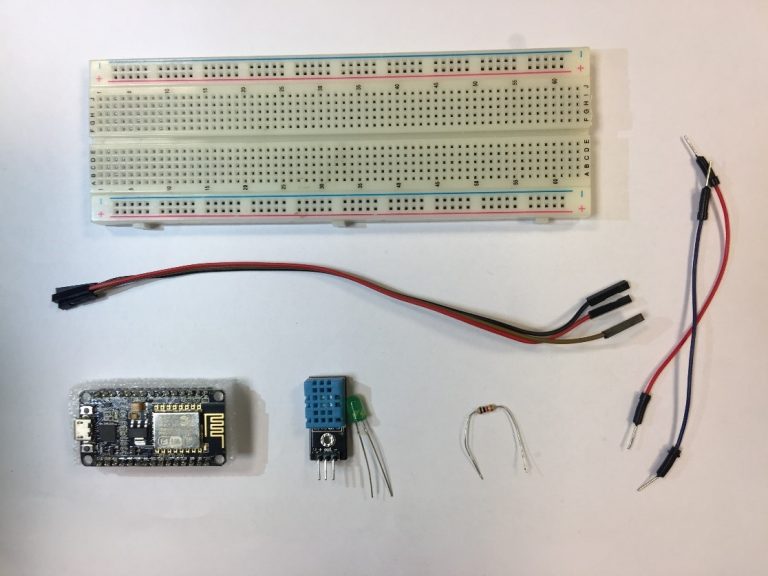 step-1-components-connect-the-dht11-resistor-and-the-led - IoT-Ignite Devzone