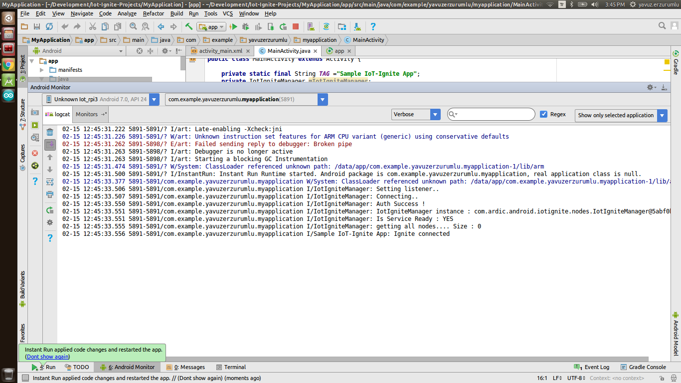Connecting Android Application To Iot Ignite Iot Ignite Devzone
