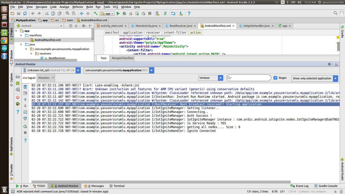 Starting Iot Ignite Android Things™ Application On Boot Iot Ignite Devzone