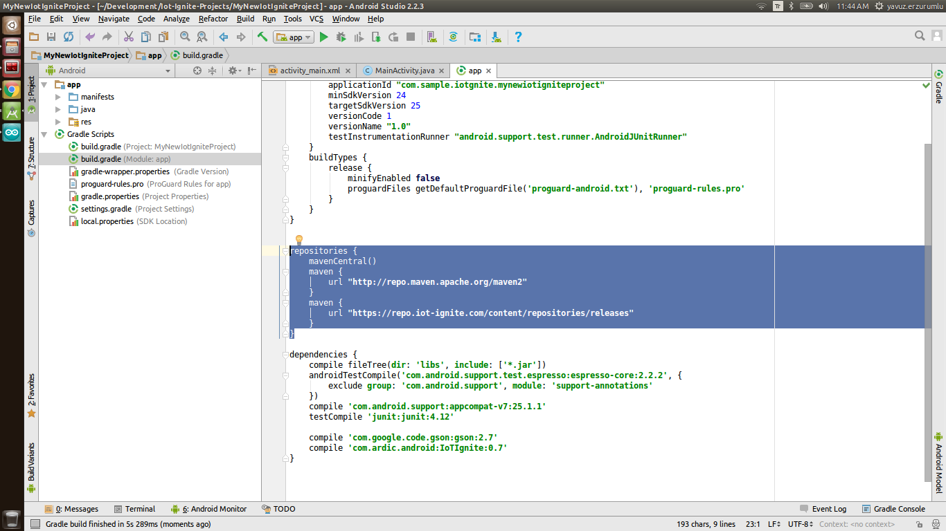Creating IoT-Ignite Project in Android Studio - IoT-Ignite Devzone