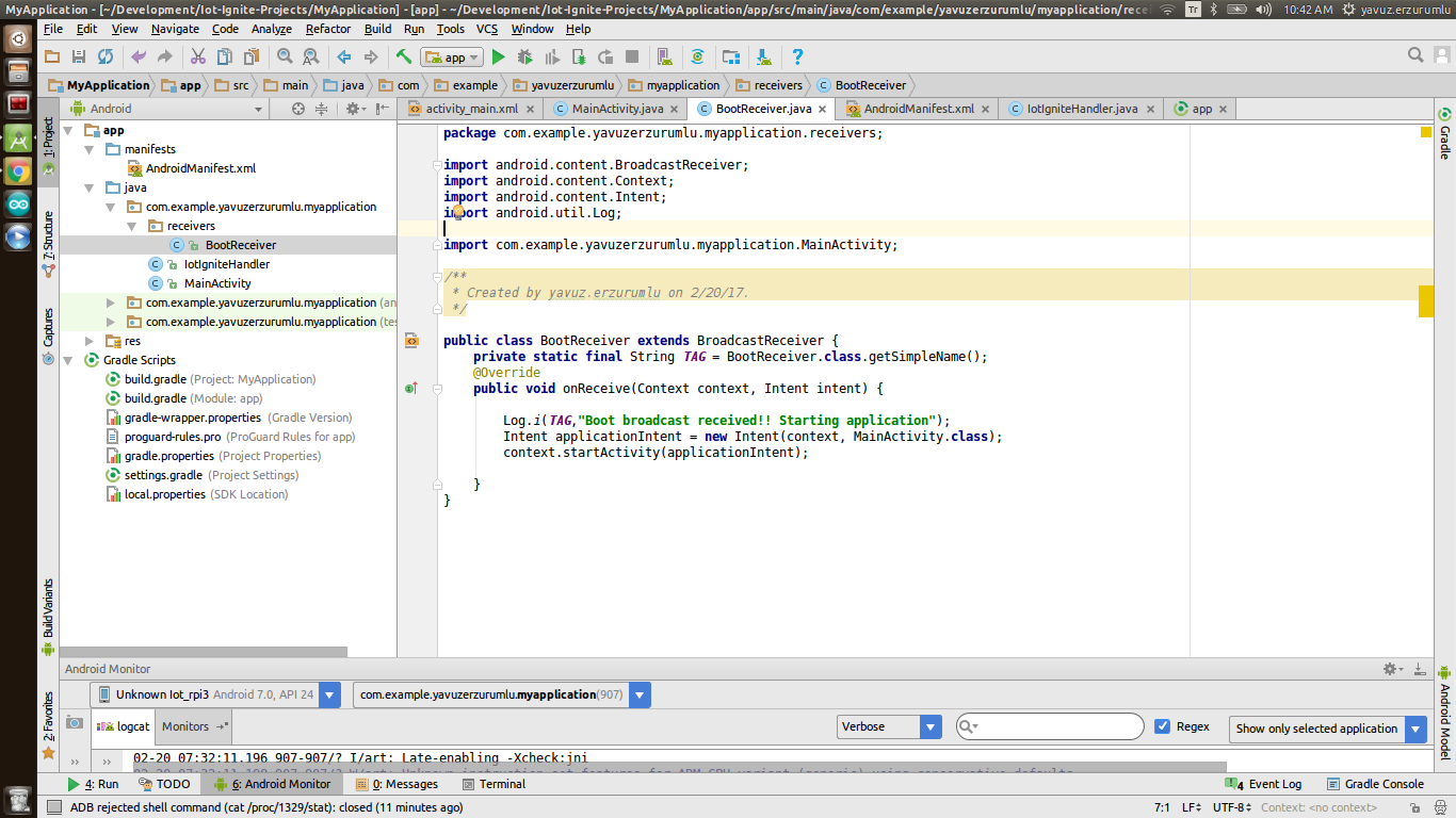Starting Iot Ignite Android Things™ Application On Boot Iot Ignite Devzone