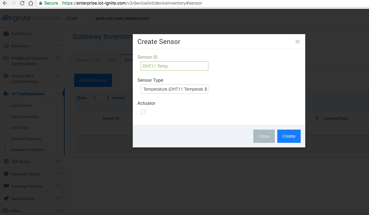 Step4 3Create Temperature Sensor - IoT-Ignite Devzone