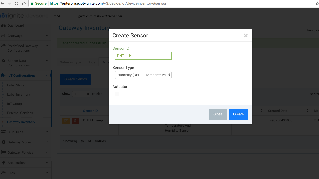 Step4 4create Humidity Sensor Iot Ignite Devzone