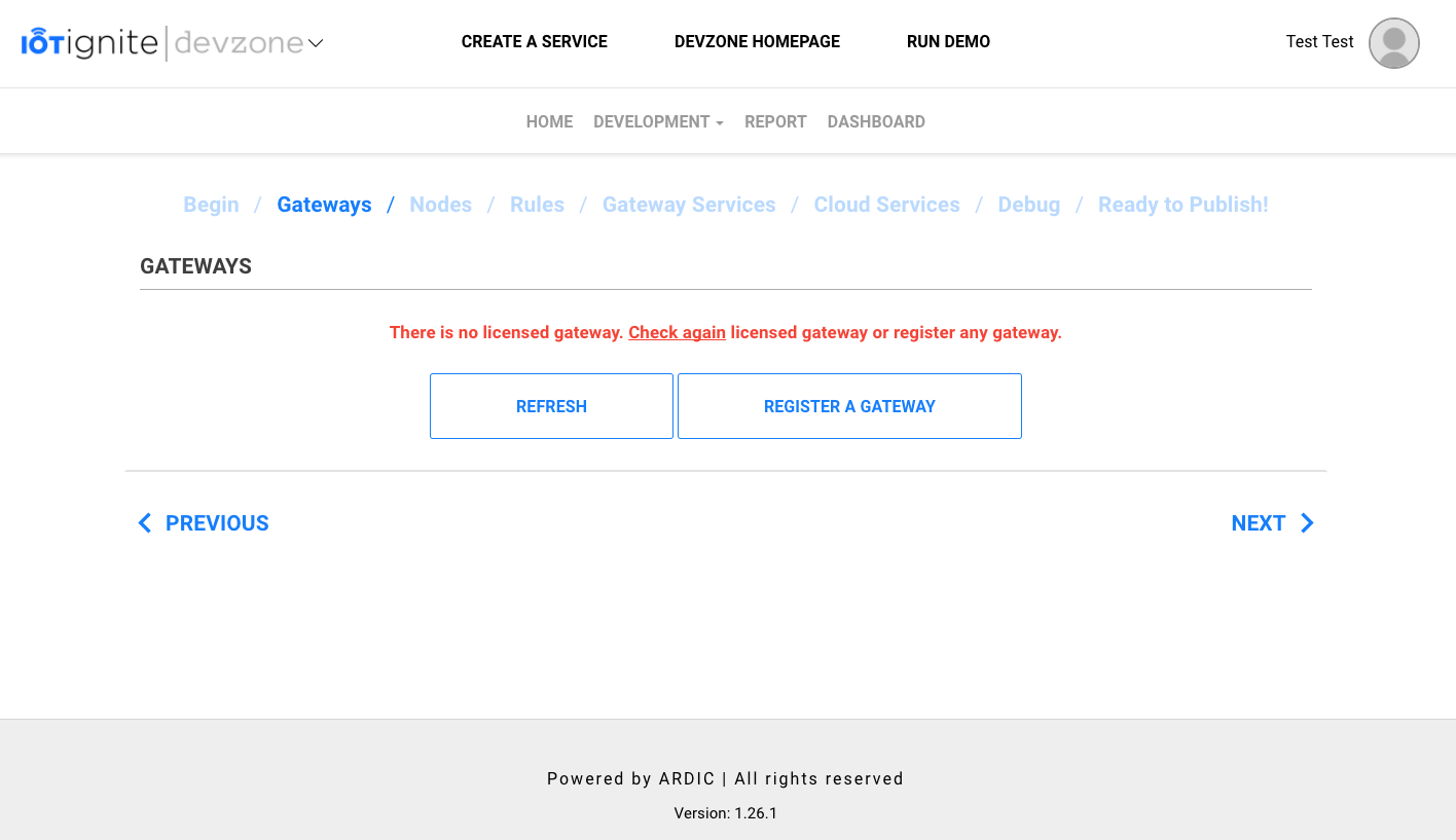 Step4 Register Gateway1 Iot Ignite Devzone