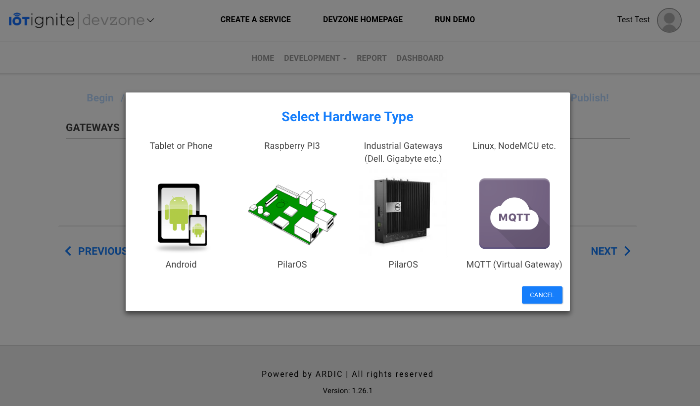 Step4 Register Gateway2 Iot Ignite Devzone