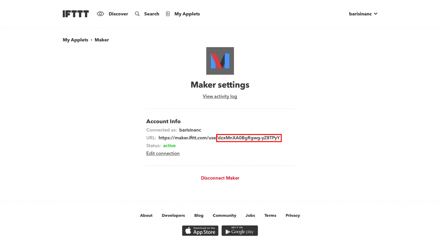 iftttMakerSettings - IoT-Ignite Devzone