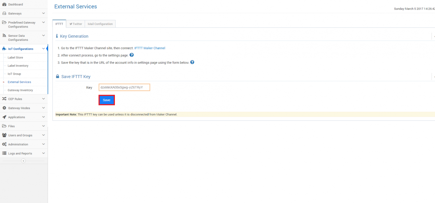 saveIFTTT - IoT-Ignite Devzone